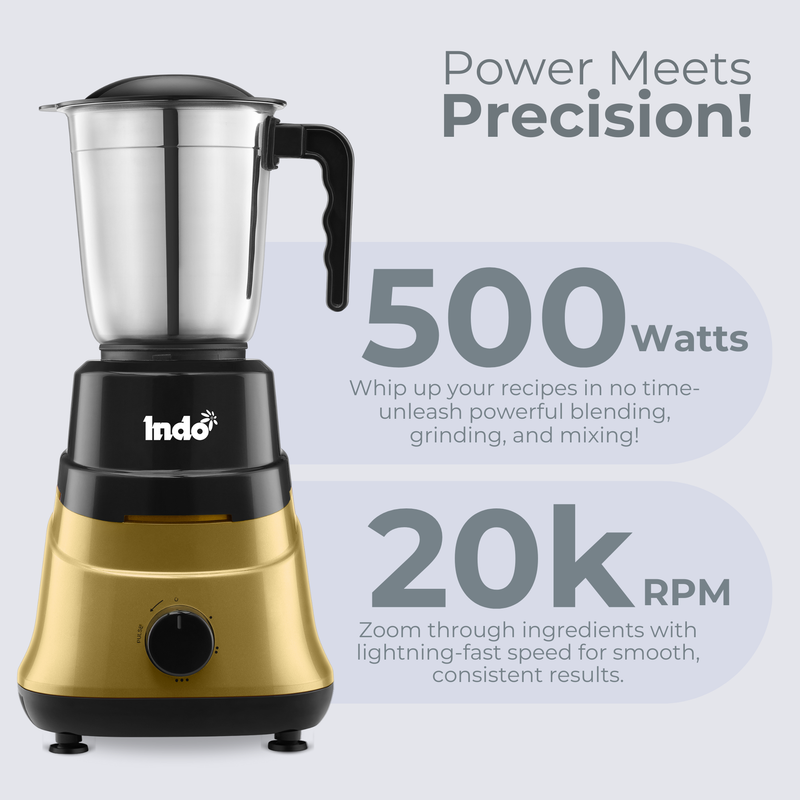Indo Club 500 Watt Mixer Grinder Under 2000 Mixie For Kitchen – Indo ...