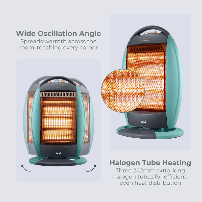 Indo Halogen Room Heater|1200W With 3 Heat Settings – Indo Appliances