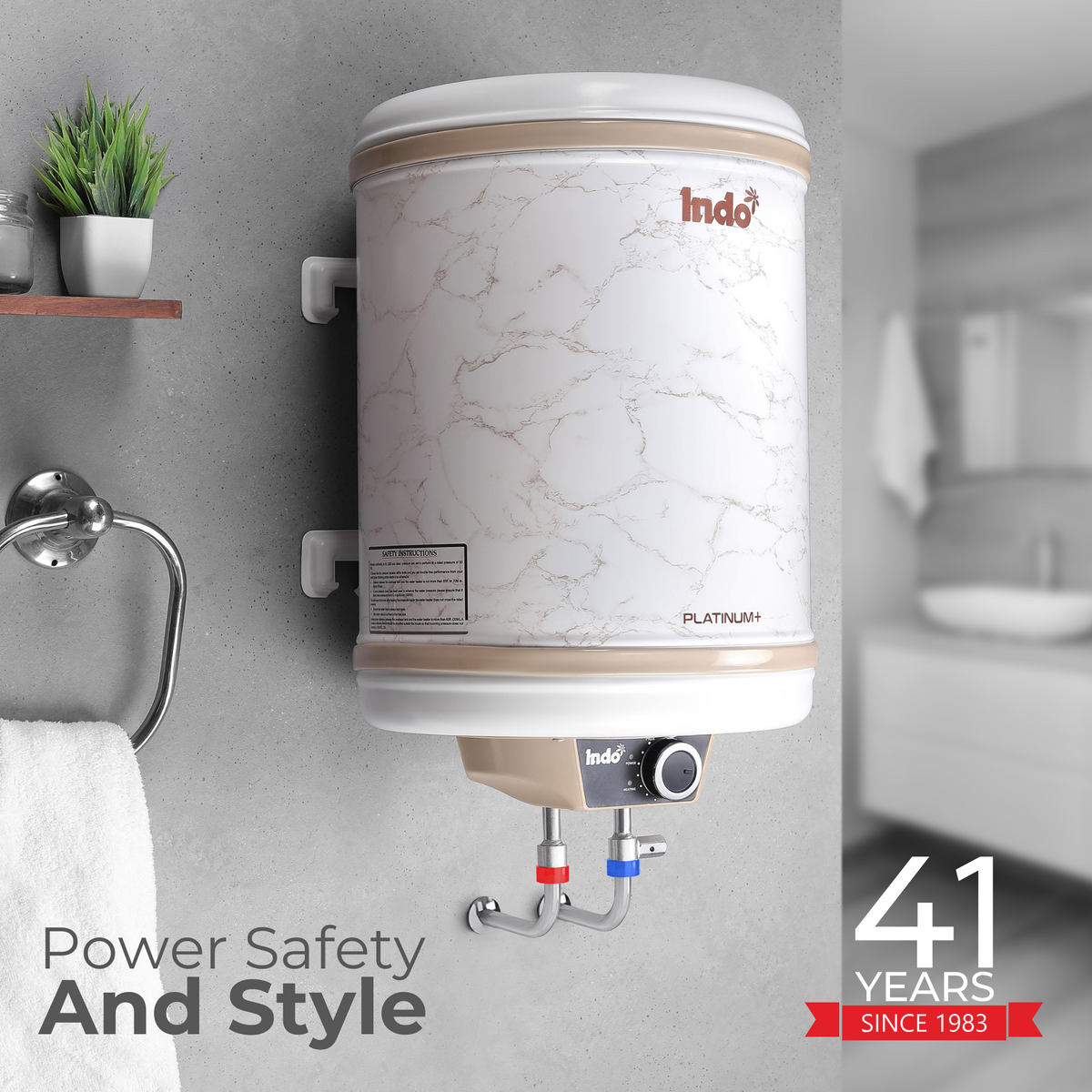 Indo Platinum Water geyser 15 ltr |Water Heater for Bathroom – Indo ...